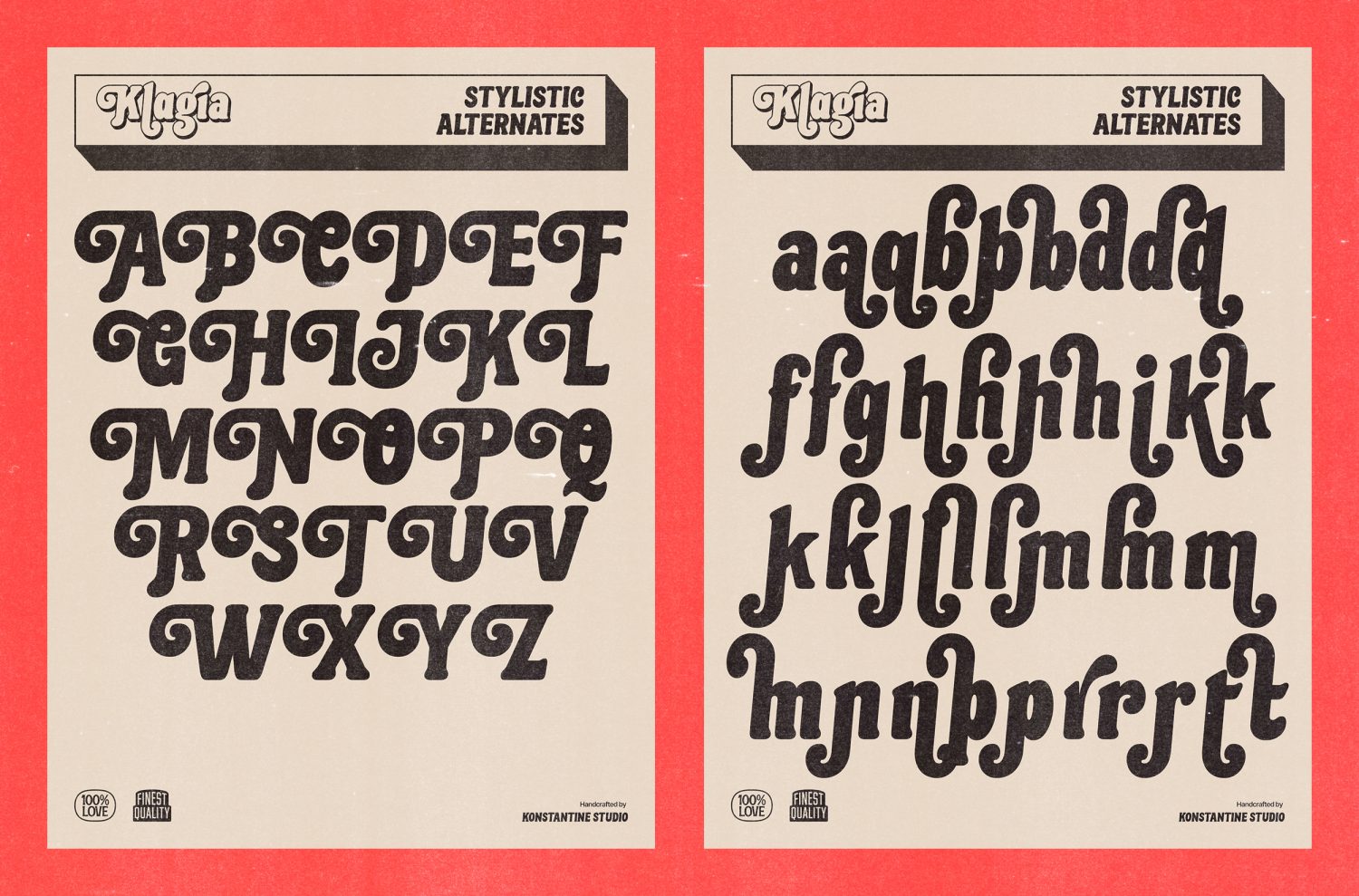 Klagia – Vintage Retro Pop Fonts – Konstantine Studio