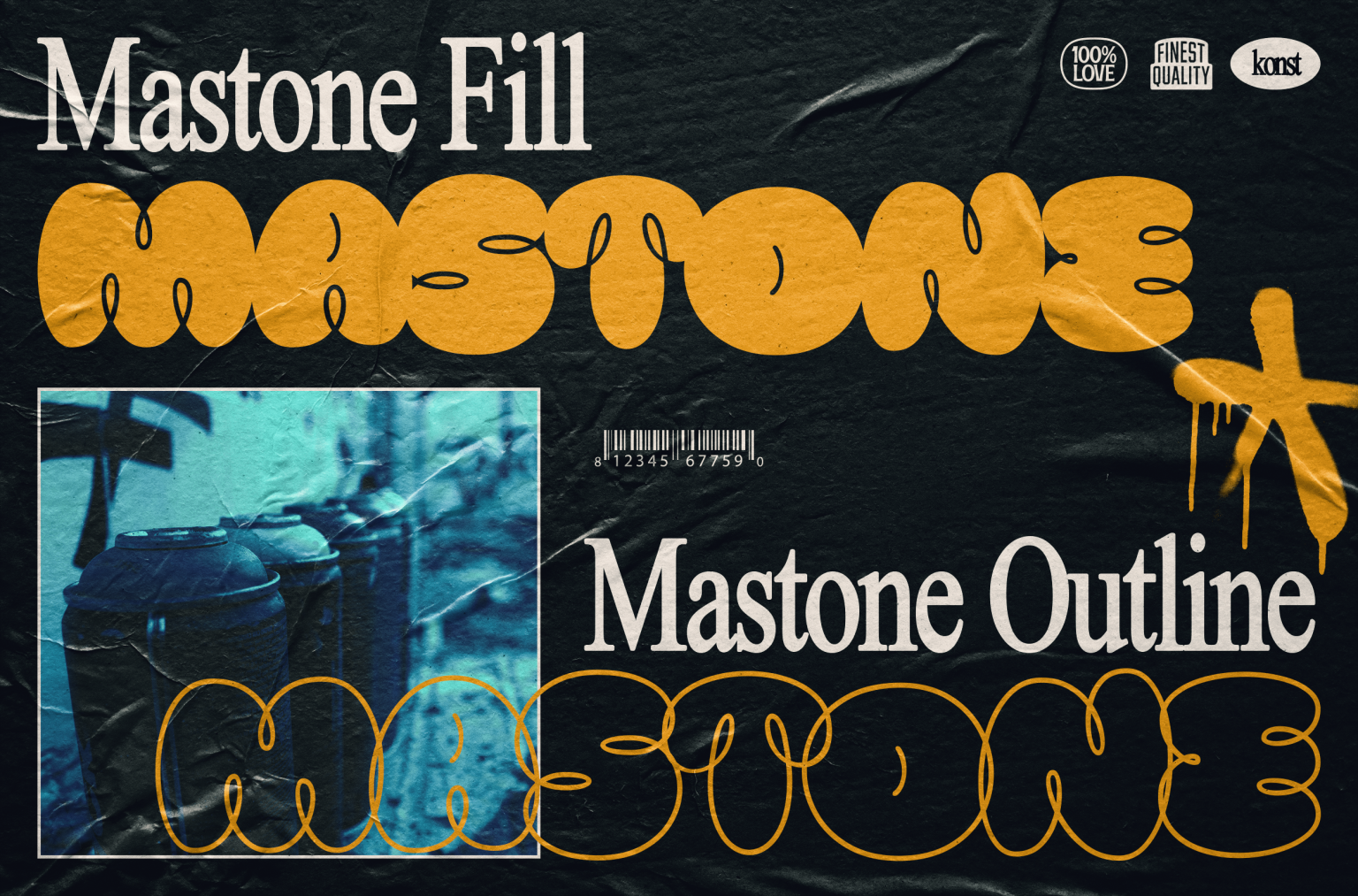 Mastone – Urban Bubble Fonts – Konstantine Studio