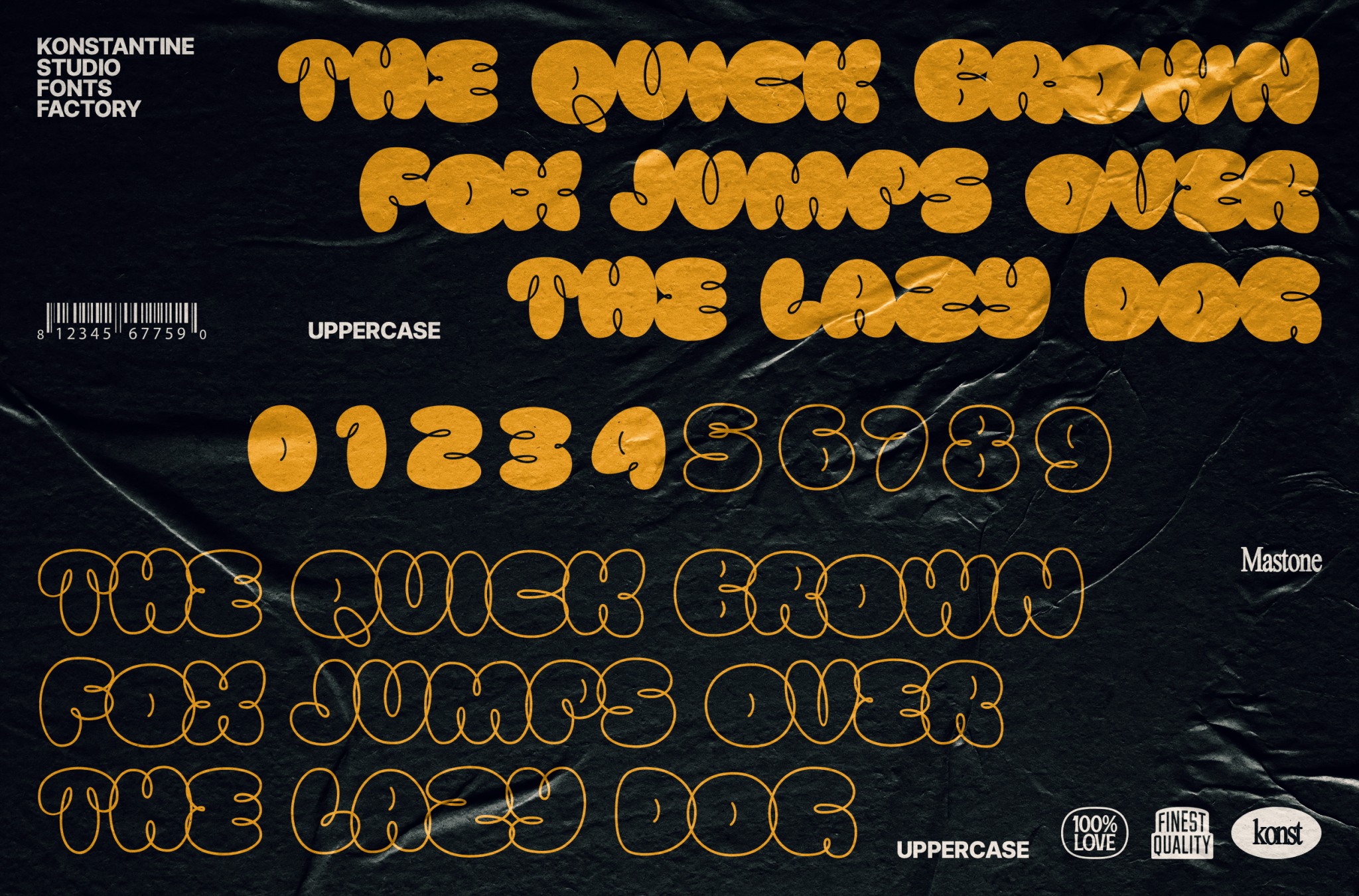 Mastone – Urban Bubble Fonts – Konstantine Studio