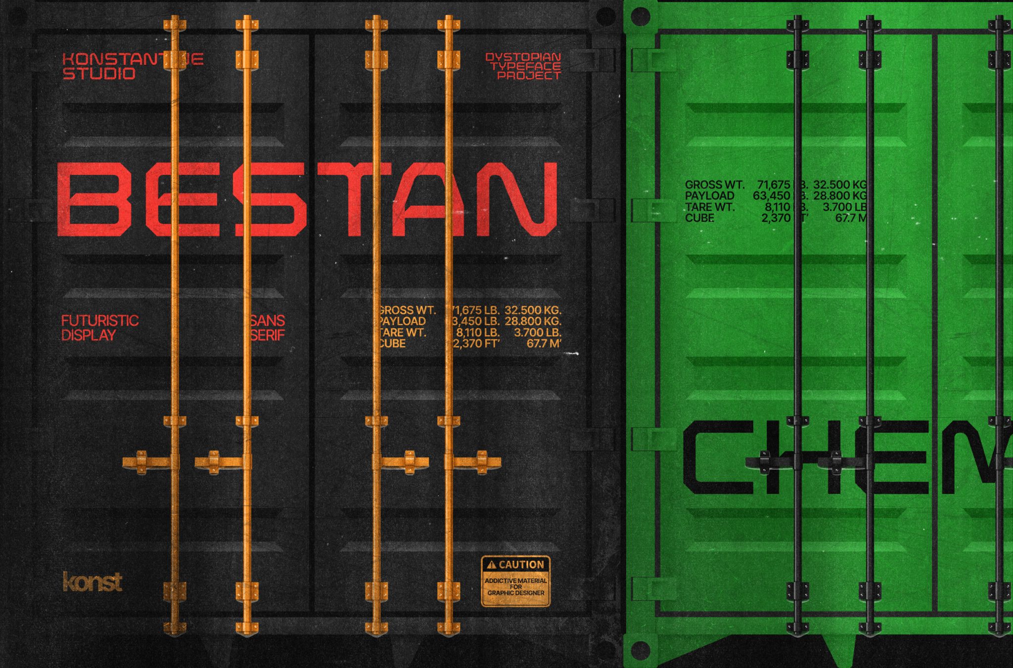 Bestan – Futuristic Display Fonts – Konstantine Studio
