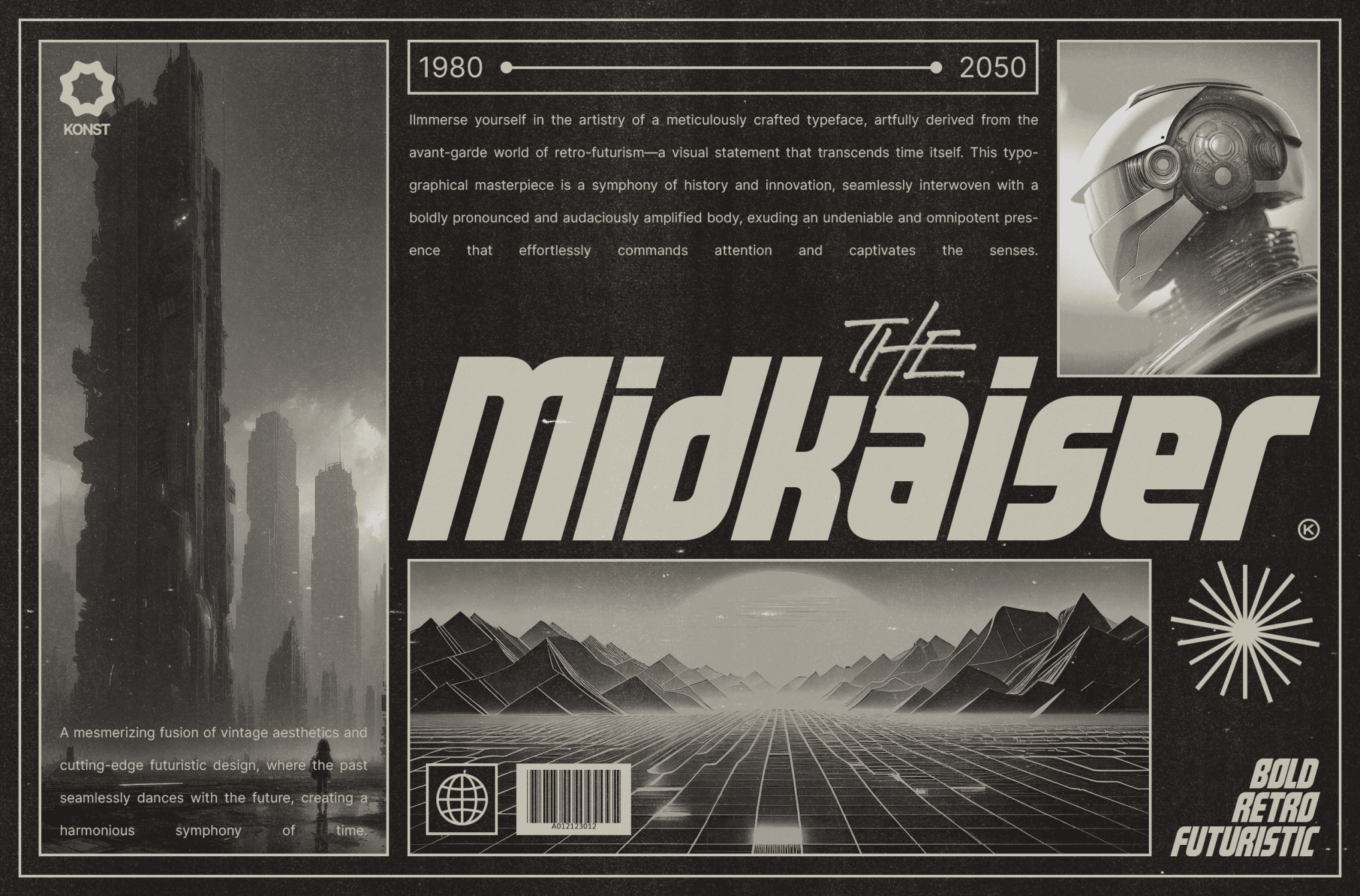 Midkaiser – Bold Futuristic Fonts – Konstantine Studio
